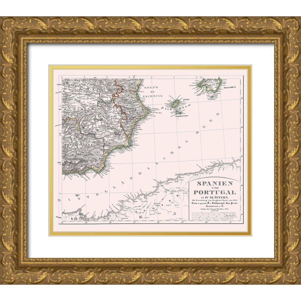 Perthes 14x12 Gold Ornate Wood Framed with Double Matting Museum Art ...