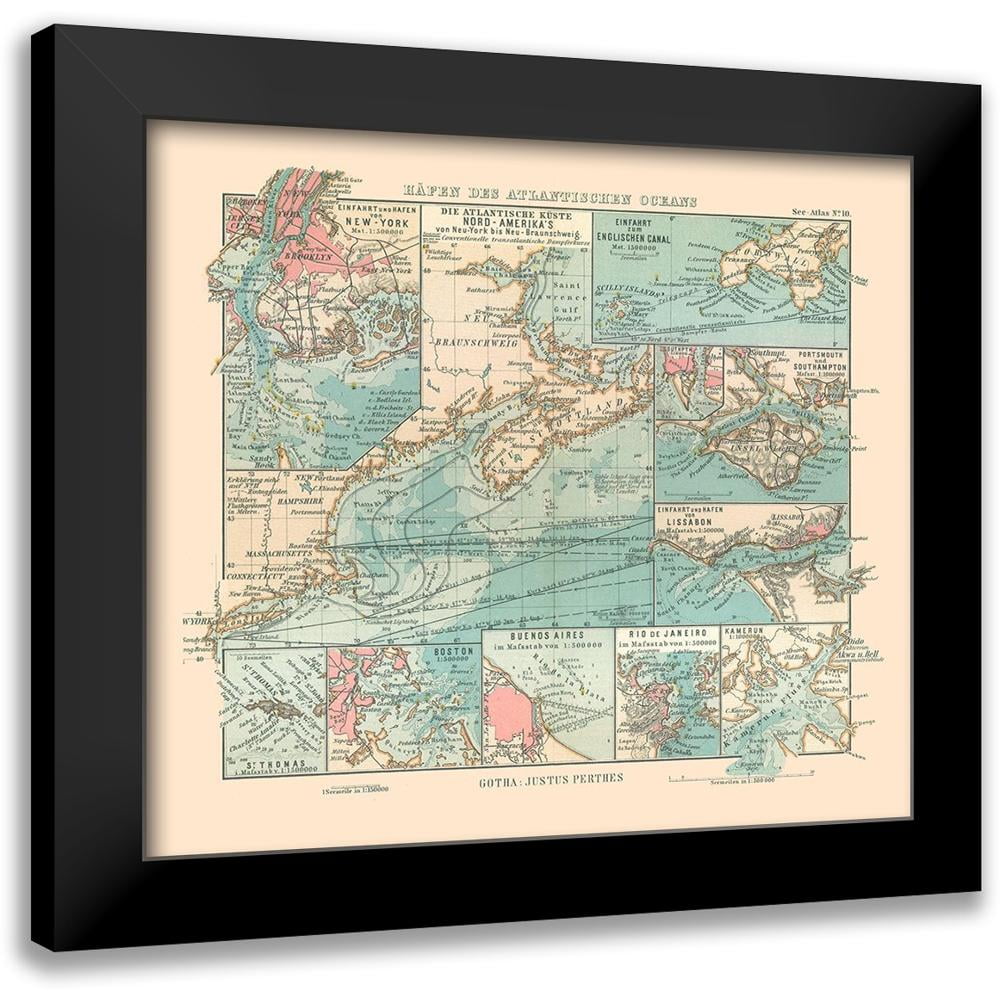 Perthes 17x15 Black Modern Framed Museum Art Print Titled - Atlantic ...