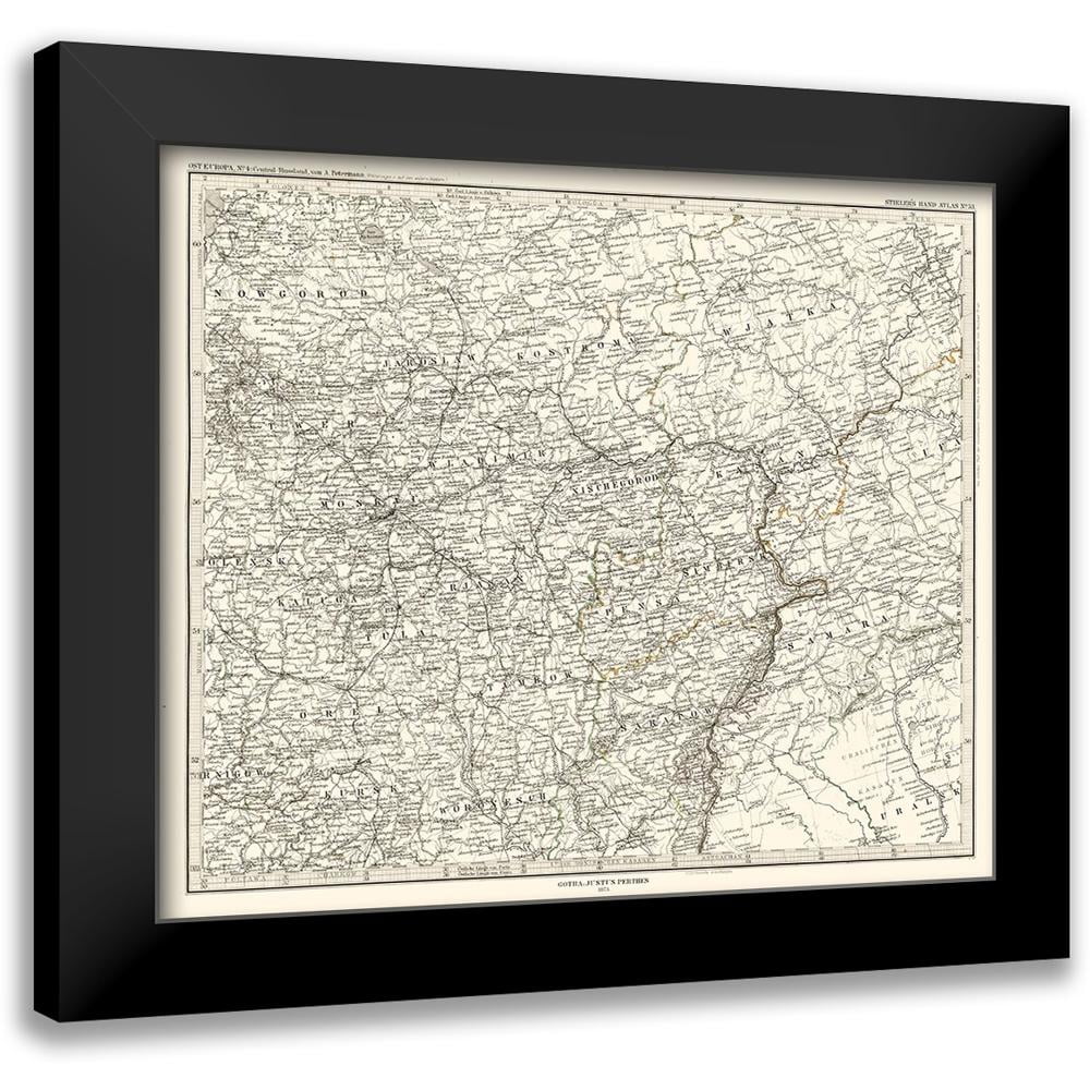 Perthes 17x15 Black Modern Framed Museum Art Print Titled - Europe ...