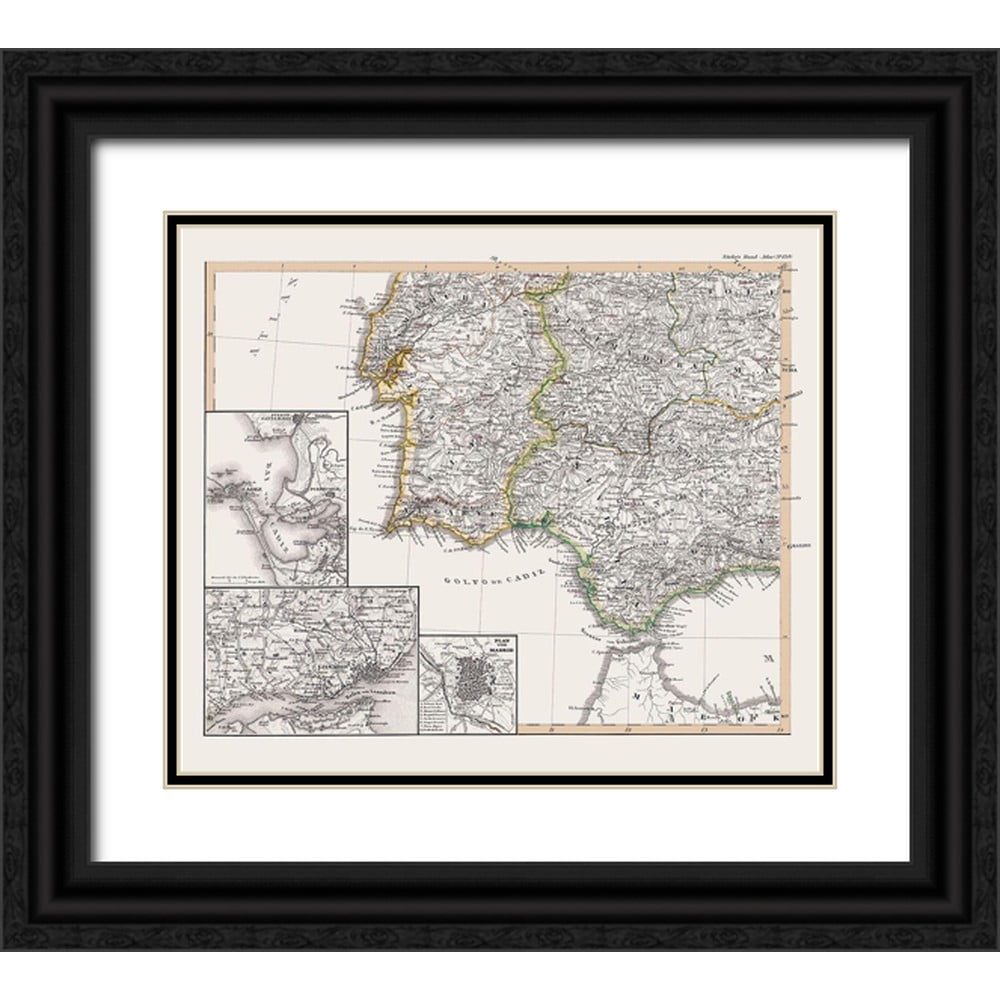 Perthes 17x15 Black Ornate Wood Framed with Double Matting Museum Art ...