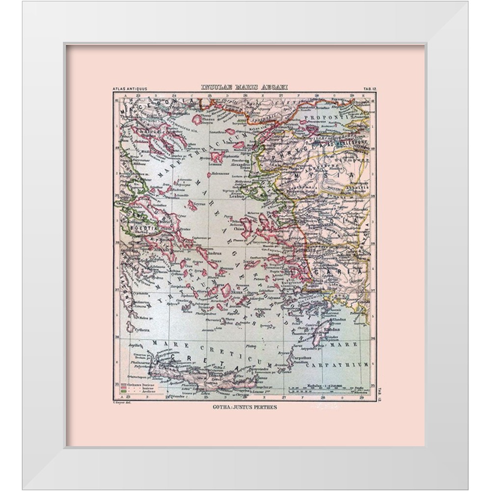 Perthes 26x29 White Modern Wood Framed Museum Art Print Titled - Aegean ...
