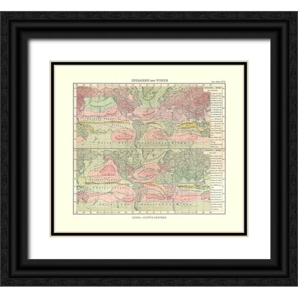 Perthes 29x26 Black Ornate Wood Framed with Double Matting Museum Art ...