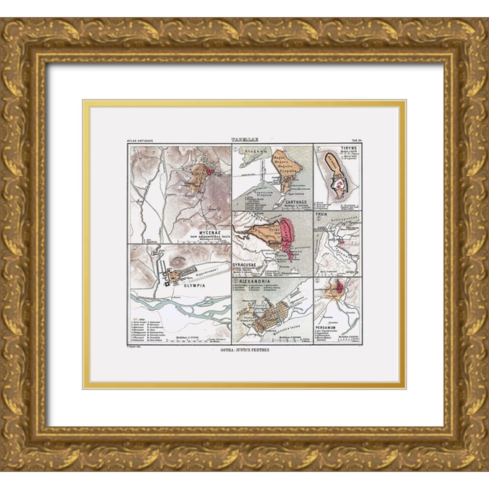 Perthes 29x26 Gold Ornate Wood Framed with Double Matting Museum Art ...