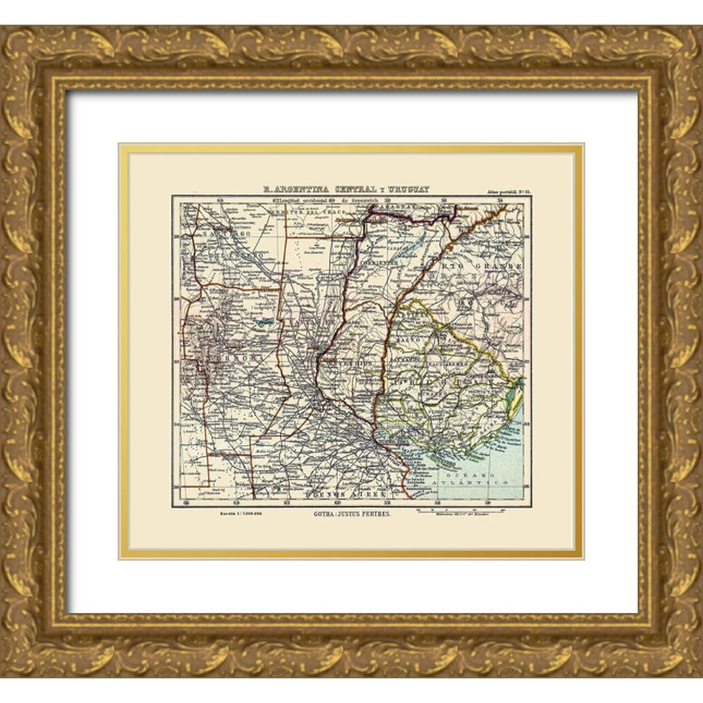 Perthes 29x26 Gold Ornate Wood Framed with Double Matting Museum Art ...