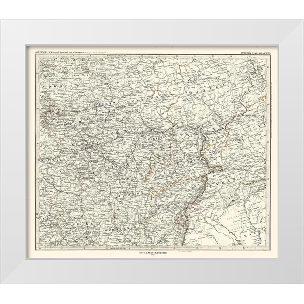 Perthes 30x26 White Modern Wood Framed Museum Art Print Titled - Europe ...
