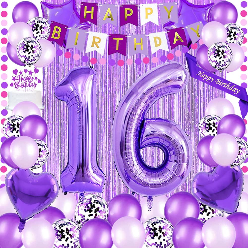 Pertlife 16TH Birthday Party CM31 Decorations Pack- Confetti Latex ...