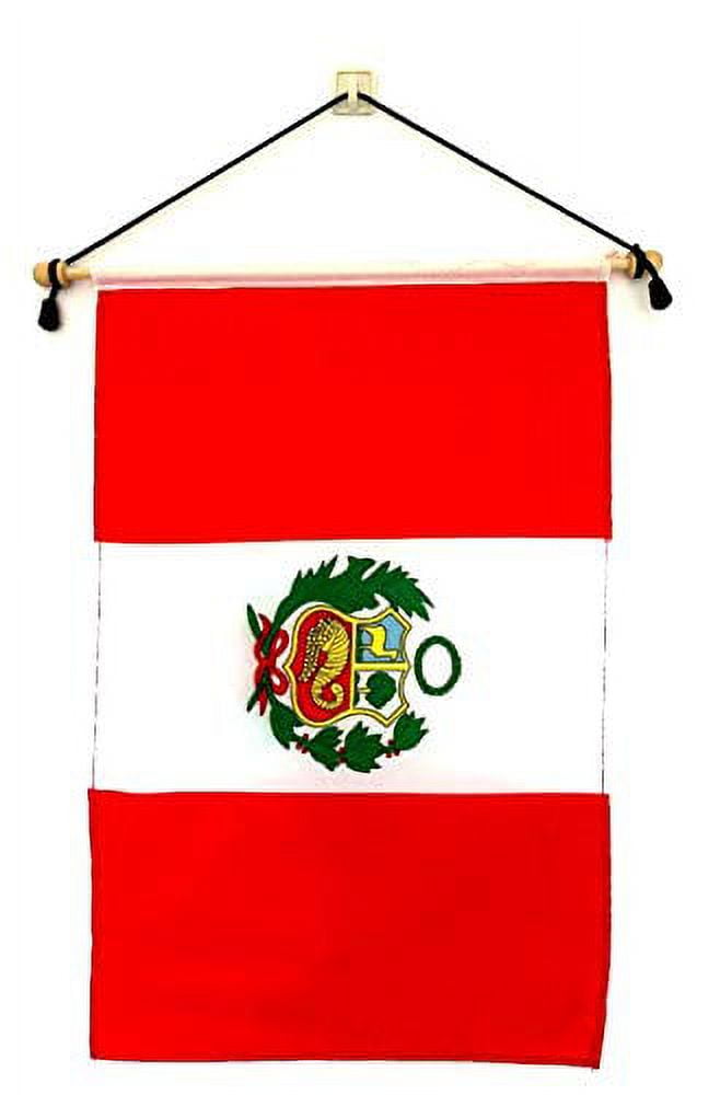 Peru 12"x18" Polyester Wall Banner Flags, 12 x18 Peruvian Wall or ...