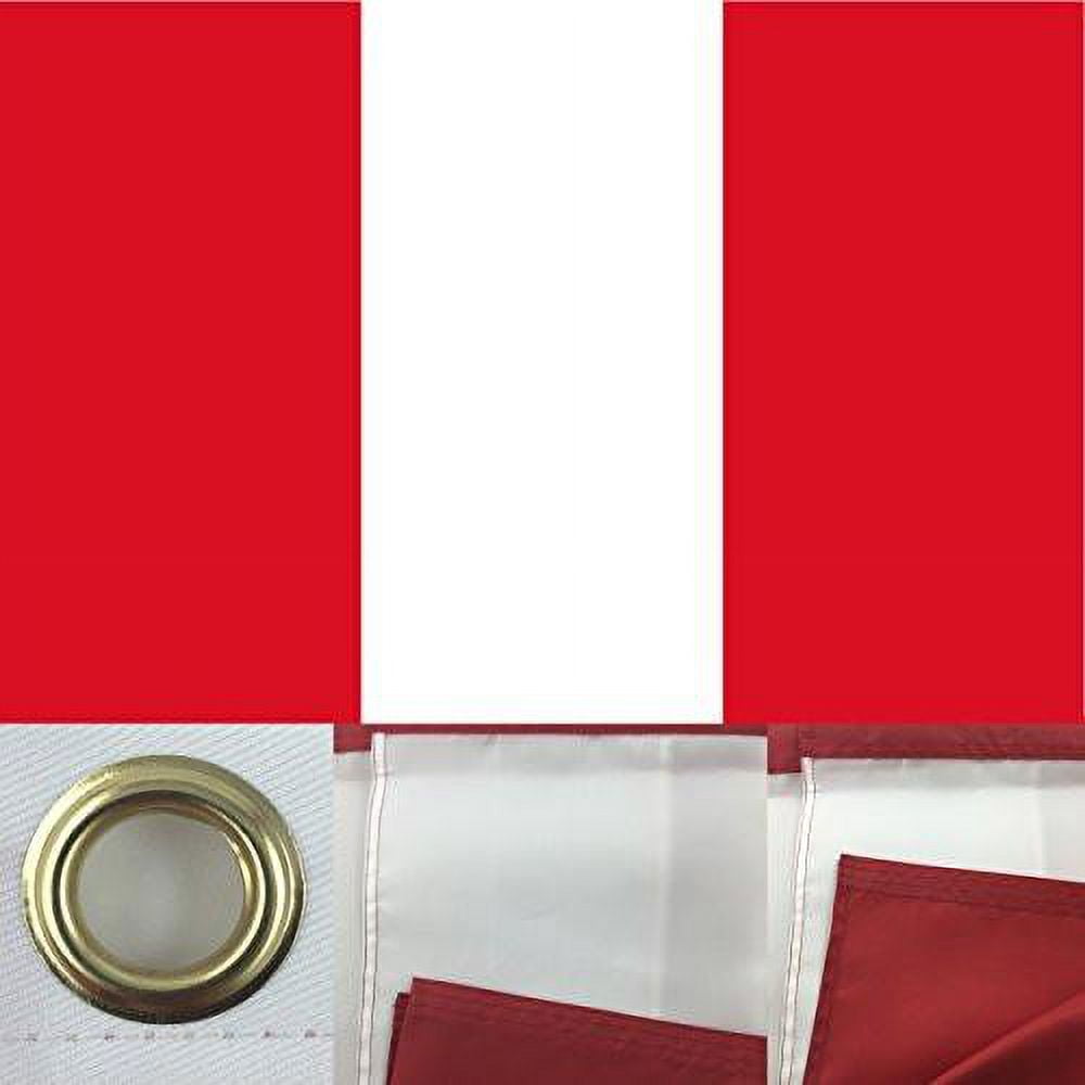 Peru 2' x 3' Ft 210D Nylon Premium Outdoor Embroidered Peruvian Flag ...