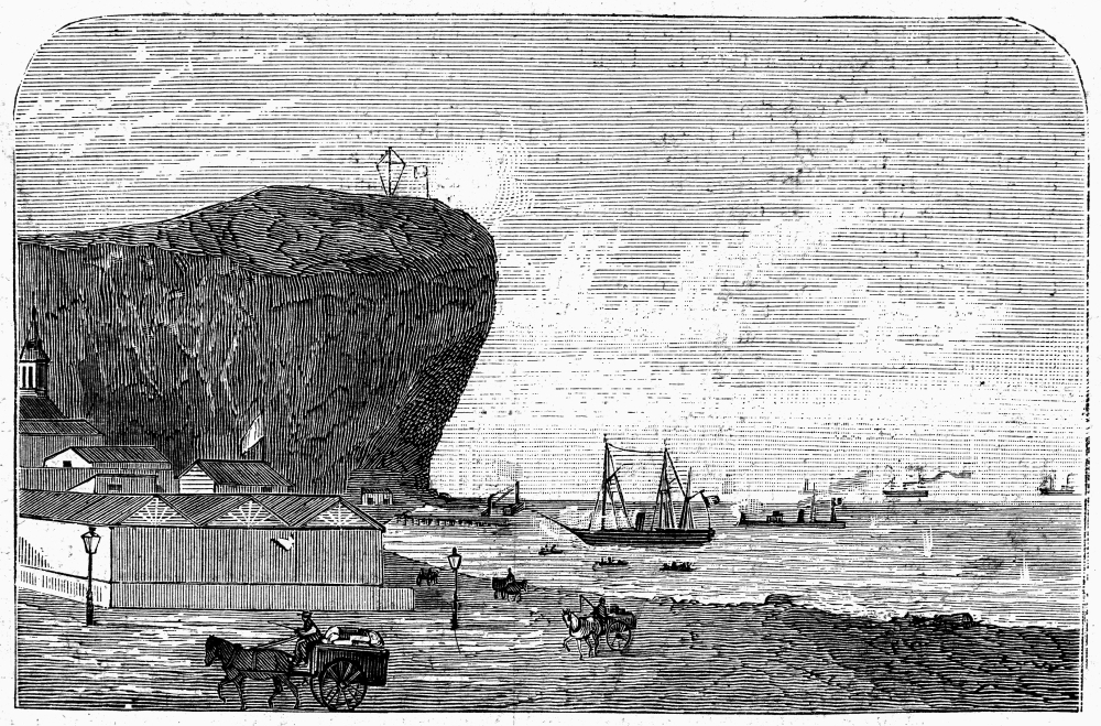 Peru Arica 1880. Nraising The Blockade On Arica Peru During The War Of ...