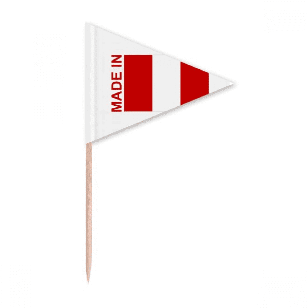 Peru Country Love Toothpick Triangle Cupcake Toppers Flag - Walmart.com