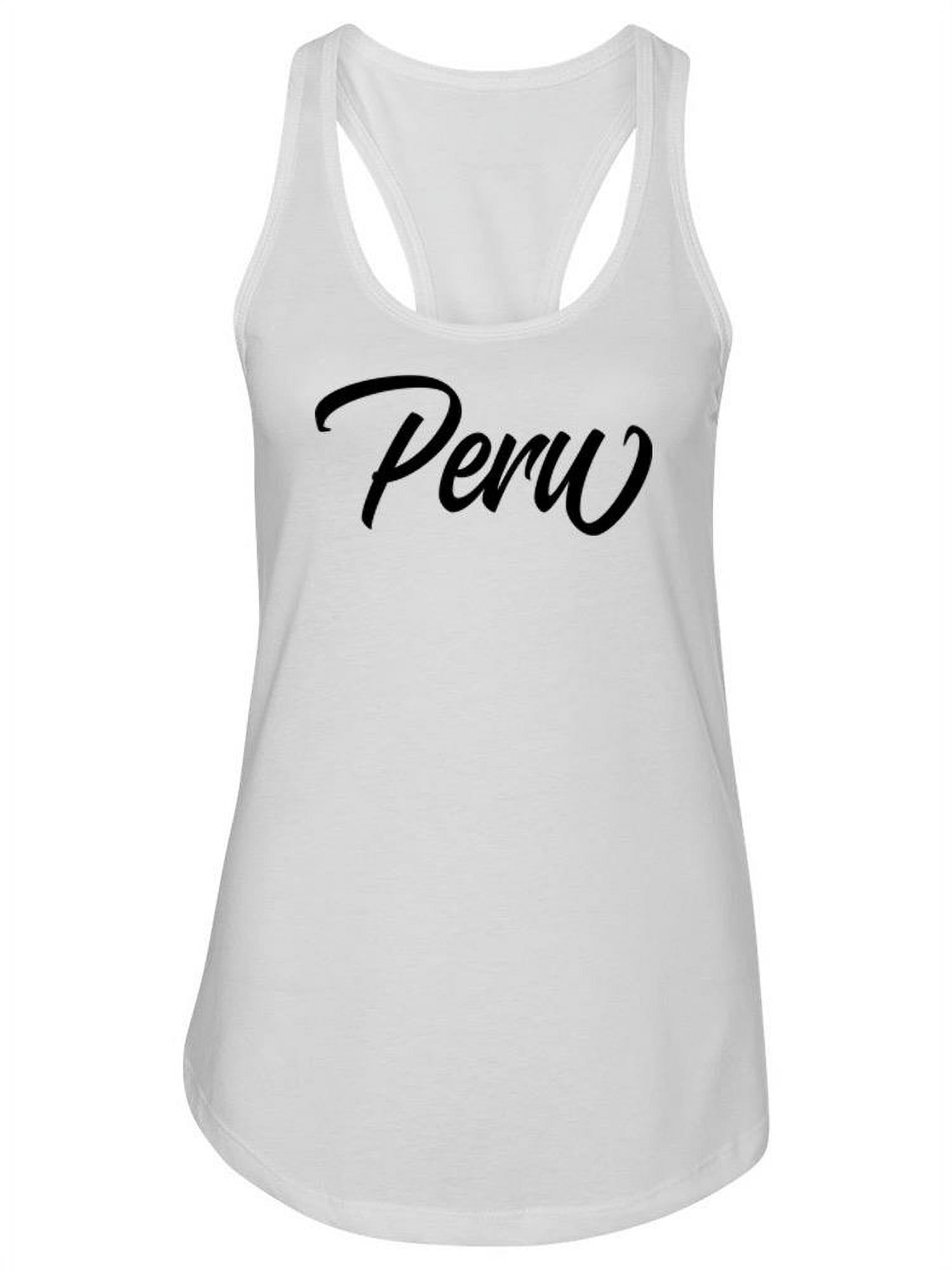 Peru Cursive Tank Women -Image by Shutterstock, Female Medium - Walmart.com