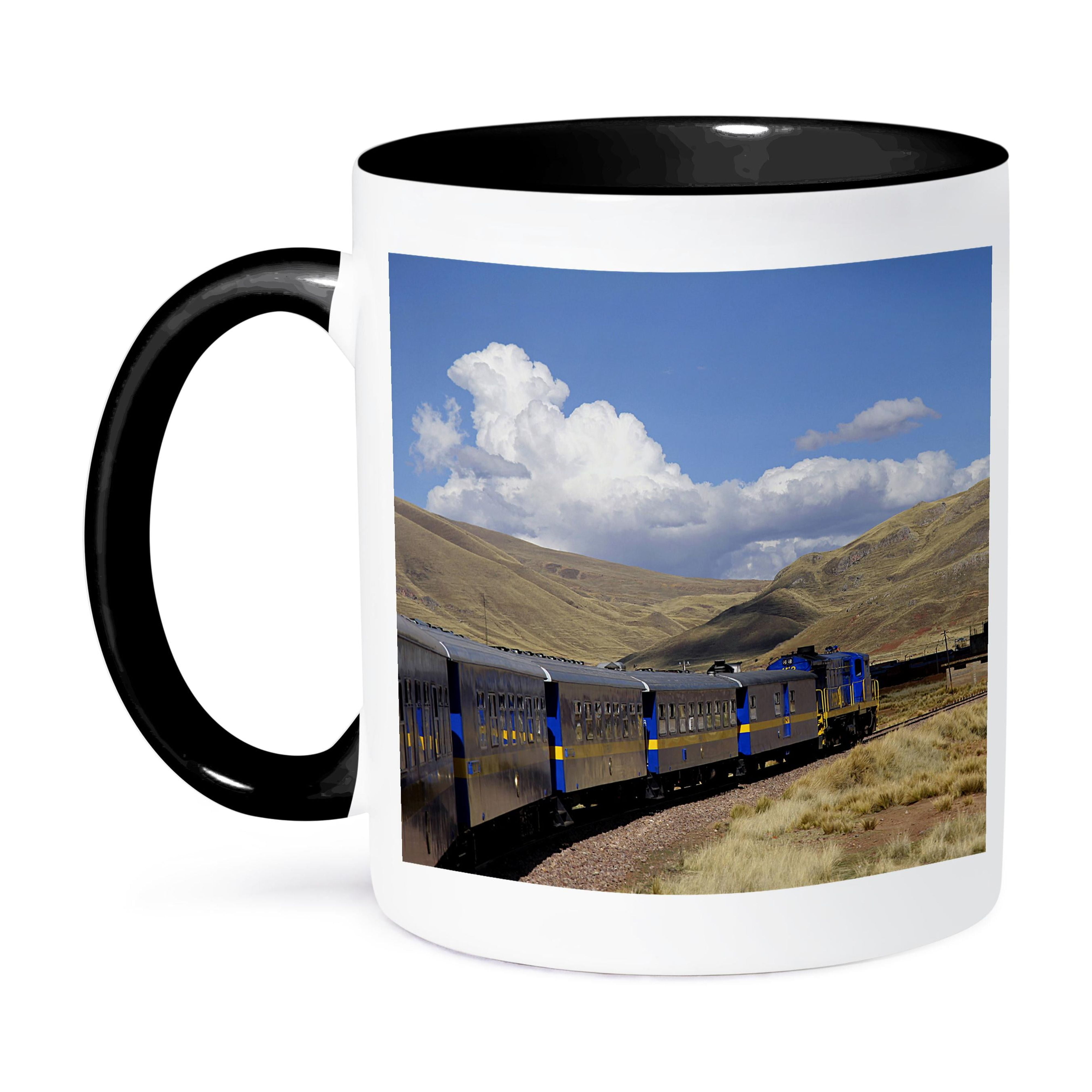 3dRose, Peru, Cusco. Peru Rails first class train - SA17 KWI0149 - Kymri Wilt, 15oz Two-Tone ...