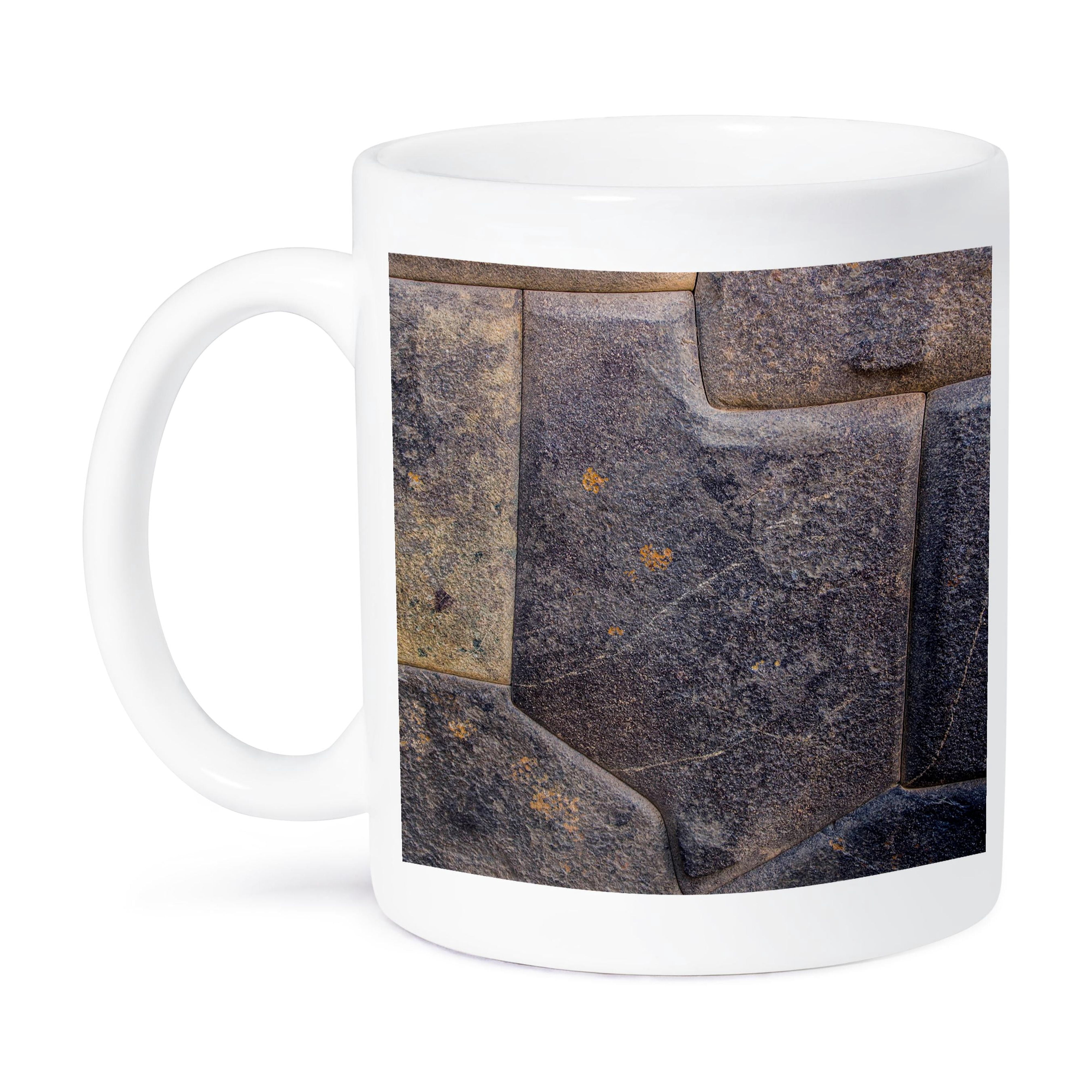 Peru, Cuzco, Sacred Valley, Ollantaytambo, Inca Stone Wall Detail, 11oz ...
