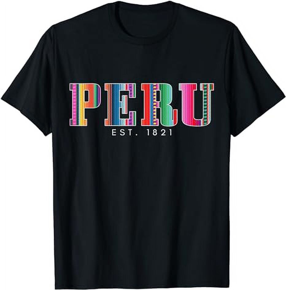 Peru Est. 1821 Peruvian Pattern Roots Pride Vintage Peru T-Shirt ...