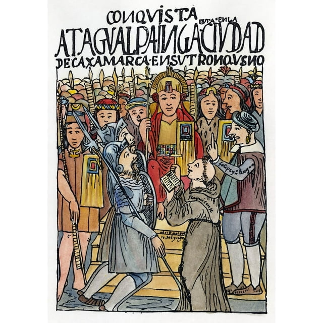 Peru: Pizarro & Atahualpa./Nthe First Meeting, In 1532, Of Francisco ...