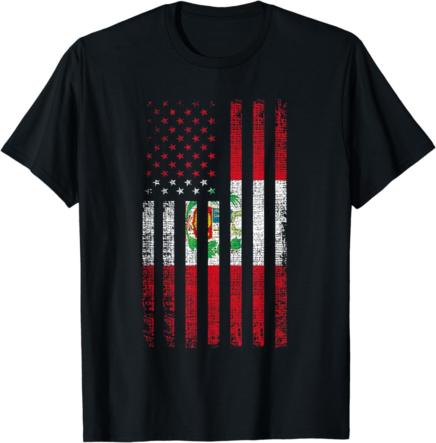 Peru USA - Pride Peru American Flag T-Shirt - Walmart.com
