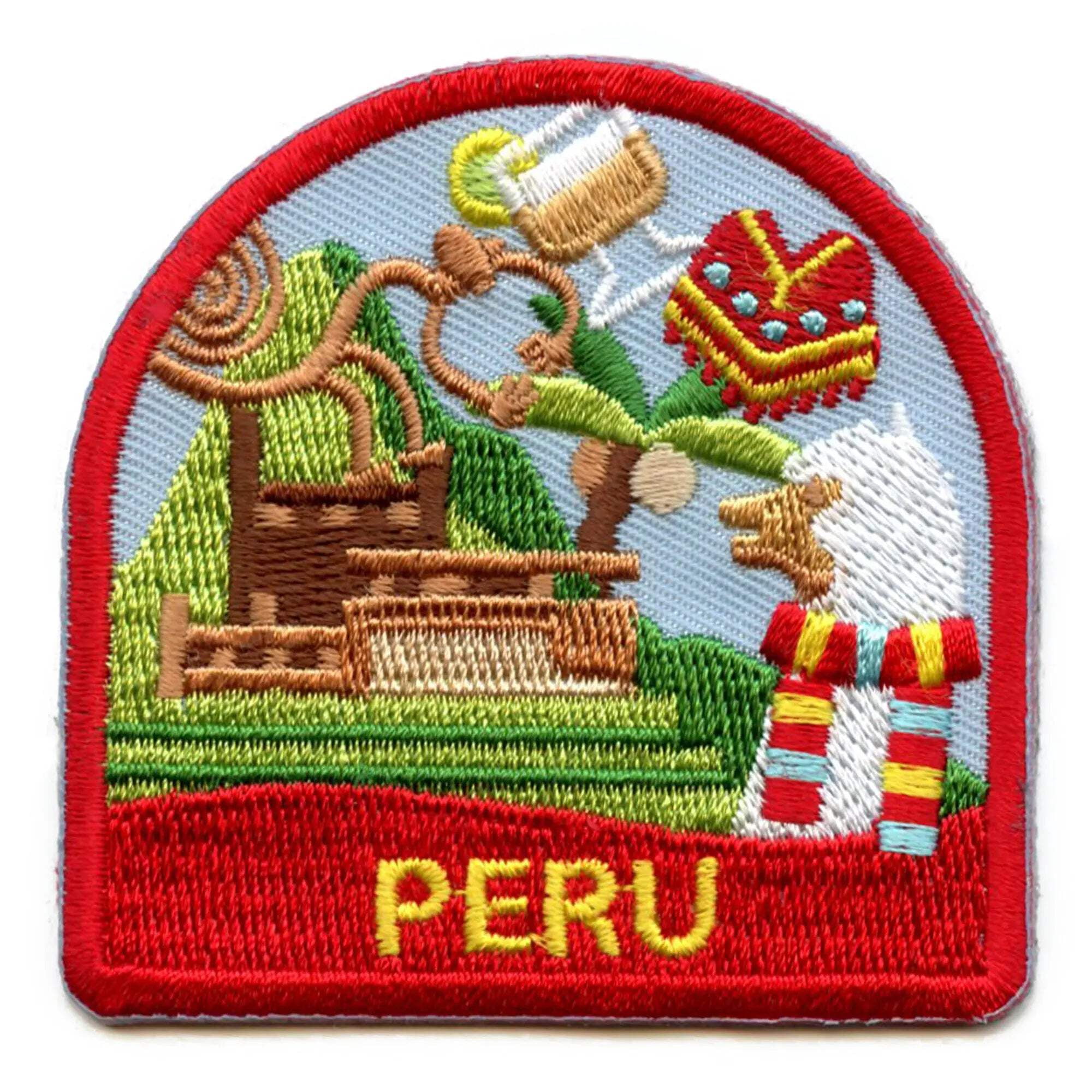 Peru World Showcase Travel Patch Souvenir Oriental Vacation Embroidered ...