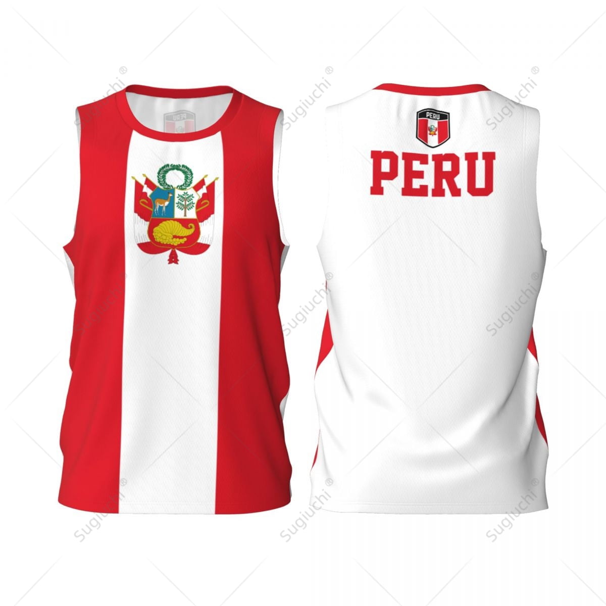 Peru flag men basketball sports jersey running fitness multifunction ...