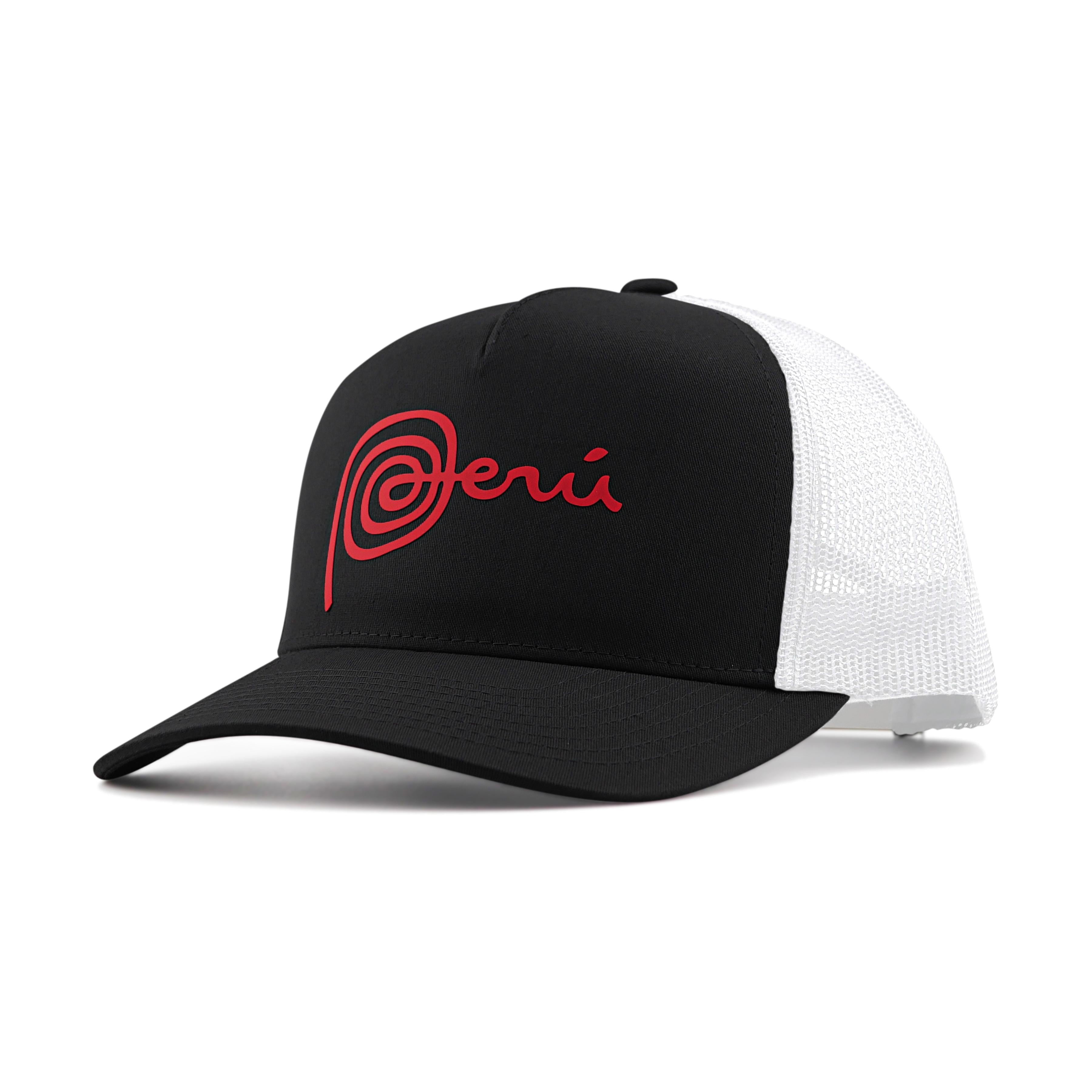 PeruCoUSA Marca Peru Hat — Trucker Mesh Snapback Cap — Adjustable ...