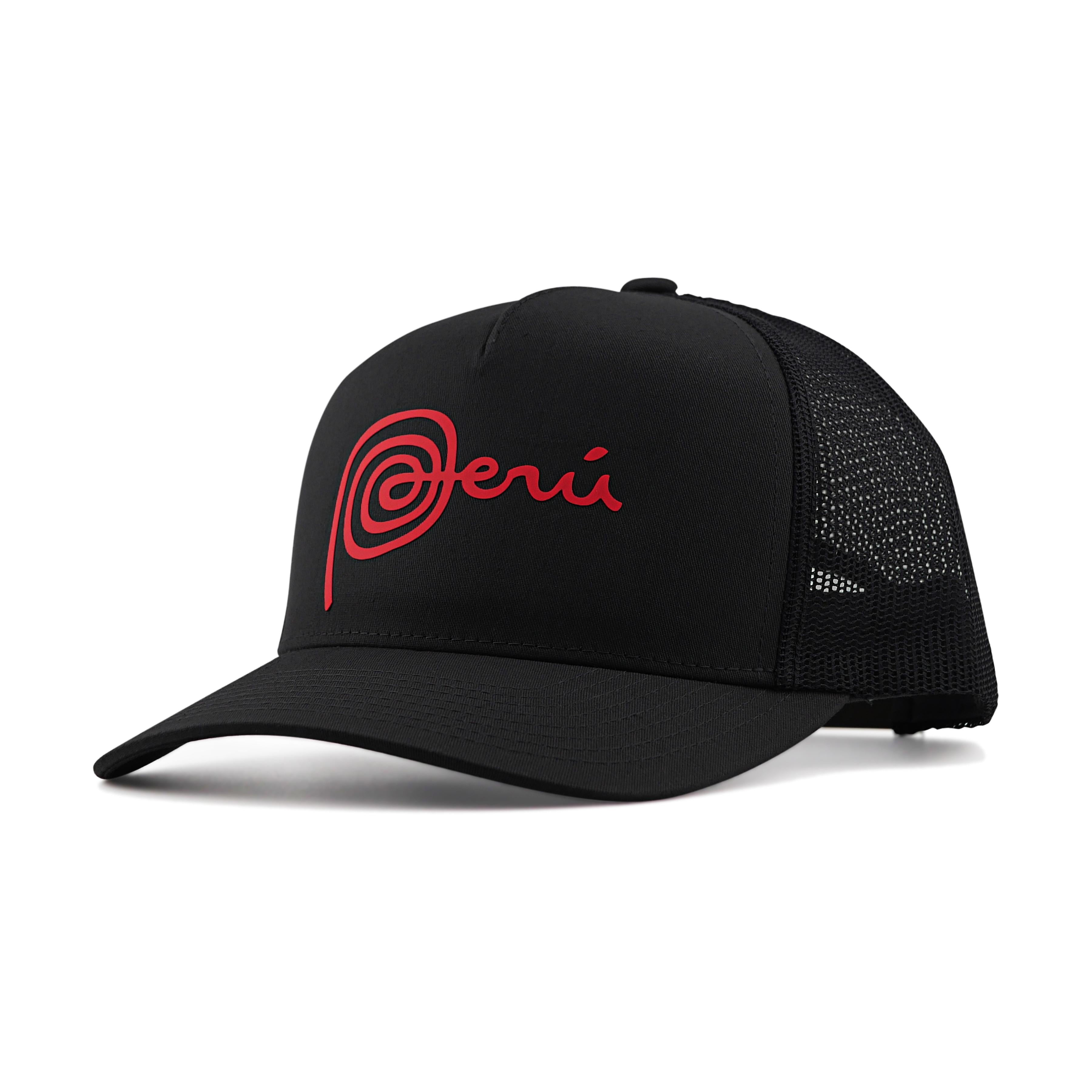 PeruCoUSA Marca Peru Hat — Trucker Mesh Snapback Cap — Adjustable ...