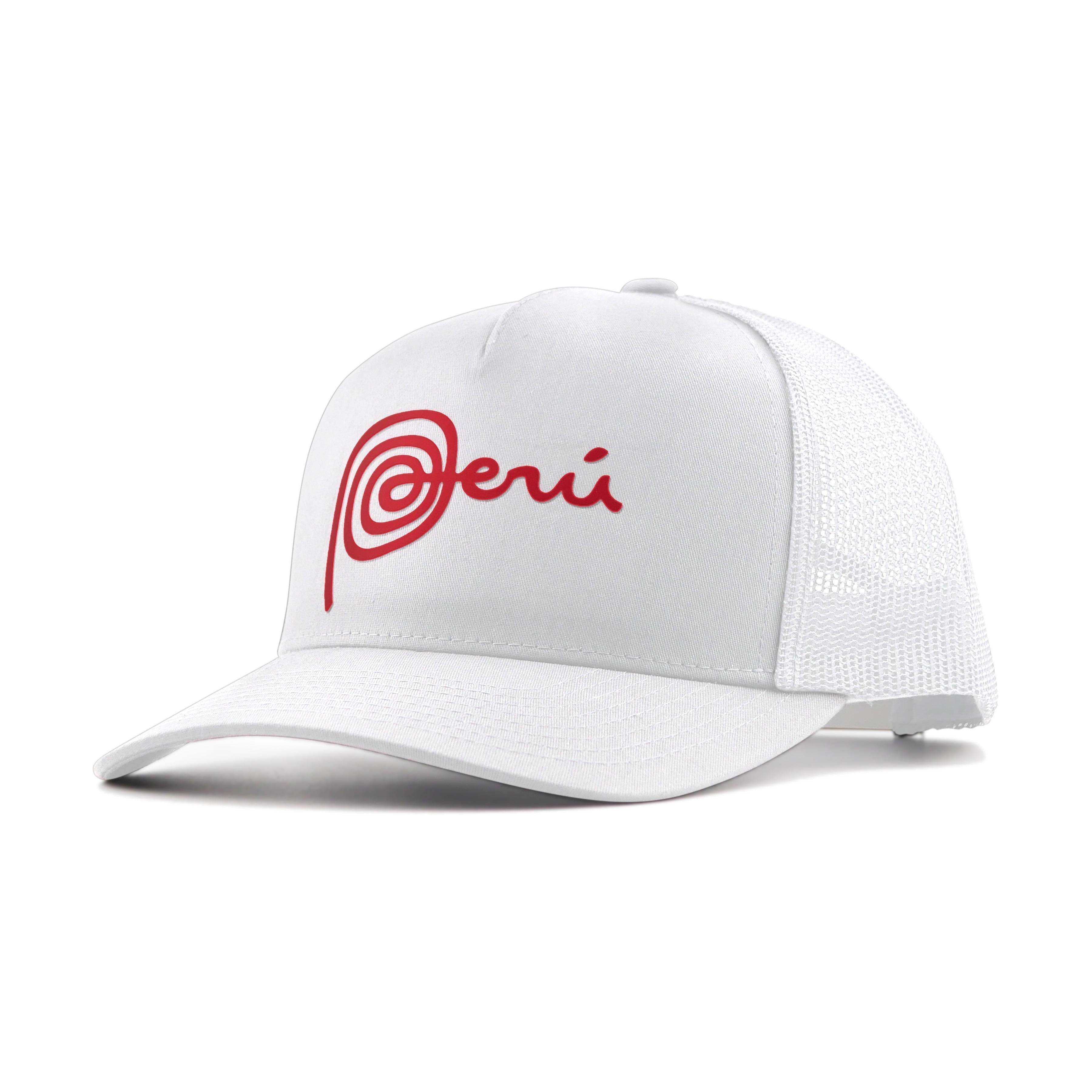 PeruCoUSA Marca Peru Hat — Trucker Mesh Snapback Cap — Adjustable ...