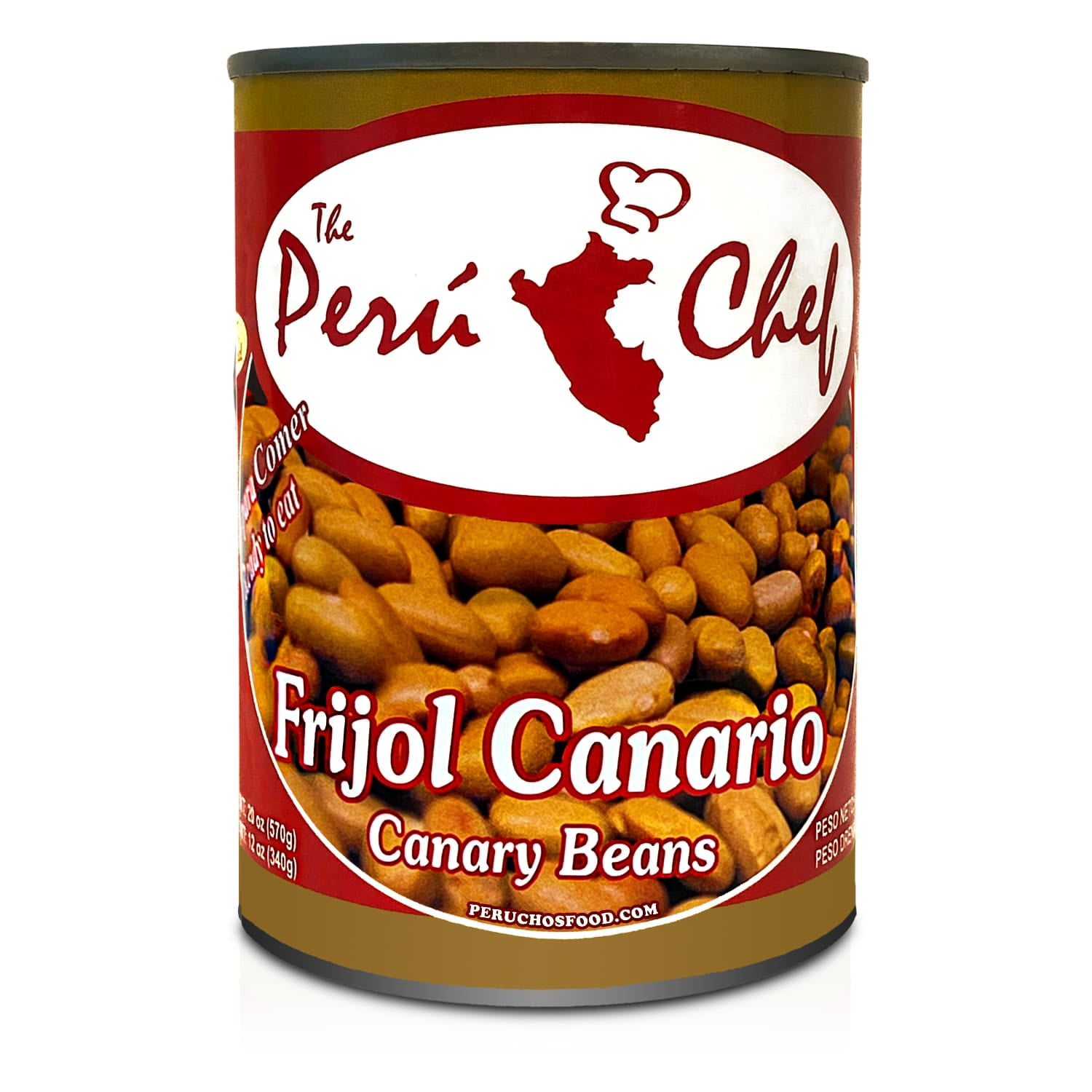 Peruchef Frijol Canario en Lata | Canary Beans from Peru 20 oz Can ...