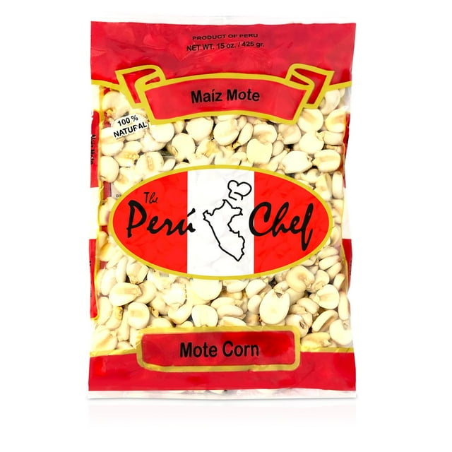 Peruchef Maiz Mote Pelado Peruano | Mote Corn 15oz bag - Walmart.com