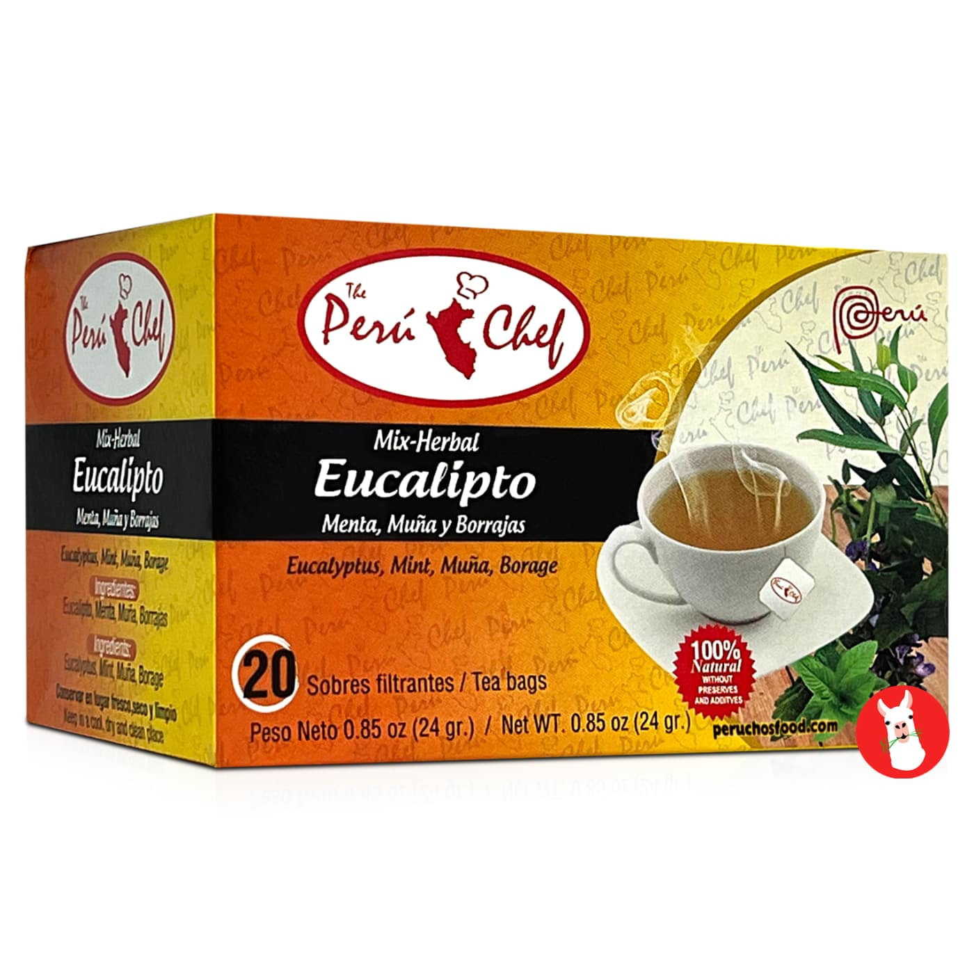 Peruchef Te Mix-herbal Eucalipto, Menta, Muña y Borraja | Peruvian 20 ...