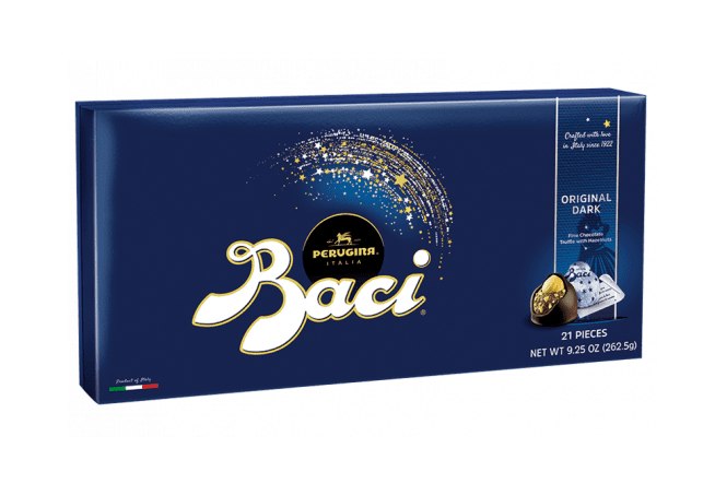 Perugina Baci Original Dark Fine Chocolate Truffle with Hazelnuts 21ct ...