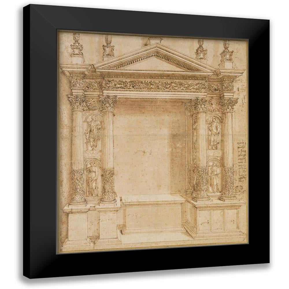 Peruzzi, Baldassare 12x14 Black Modern Framed Museum Art Print Titled ...
