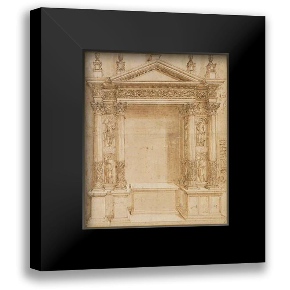 Peruzzi Baldassare 12x14 Black Modern Framed Museum Art Print Titled Design For An Altar Ca