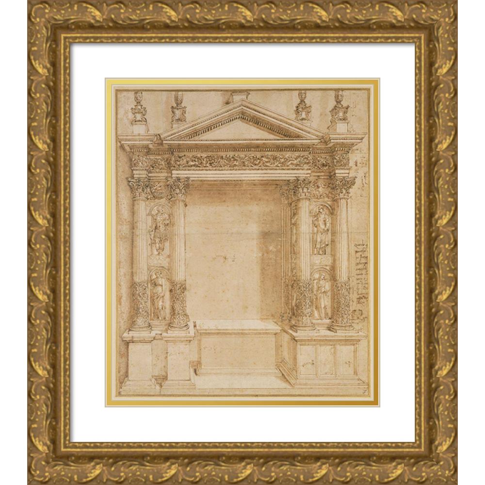 Peruzzi, Baldassare 15x17 Gold Ornate Wood Framed with Double Matting ...