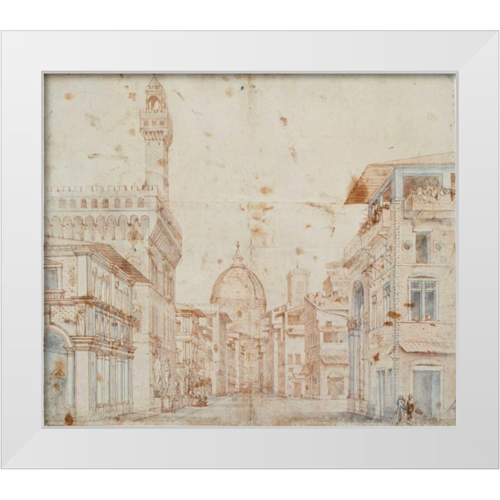 Peruzzi, Baldassare 30x26 White Modern Wood Framed Museum Art Print ...