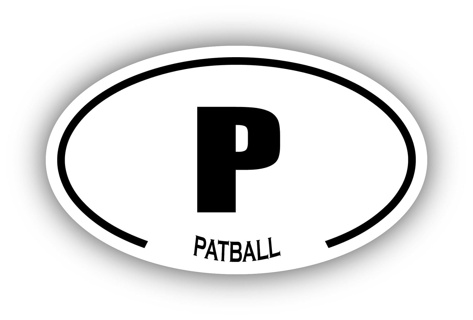 Pesäpallo P Oval Bumper Sticker 3M Vinyl Decal 3 in x 5 in - Walmart.com