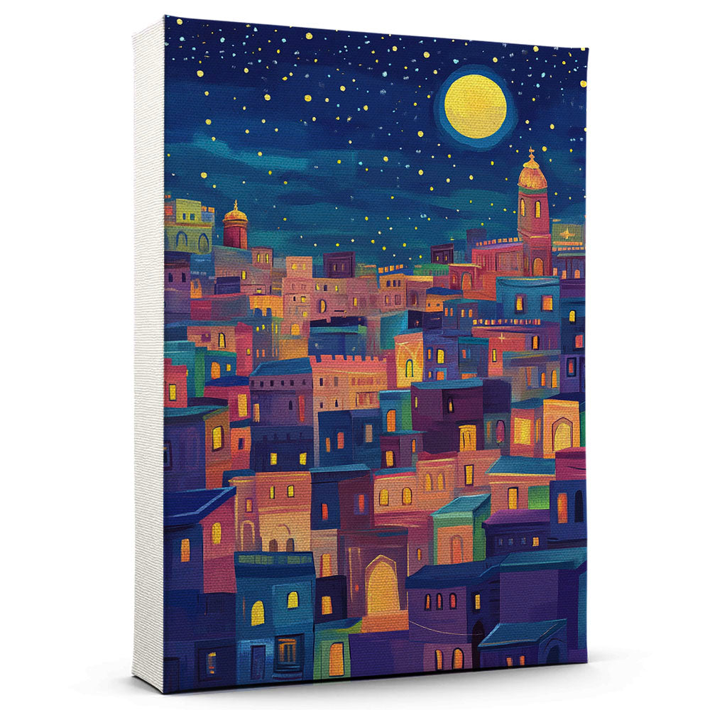 Peshawar Travel Canvas Prints, Pakistan Starry Night Travel decor ...