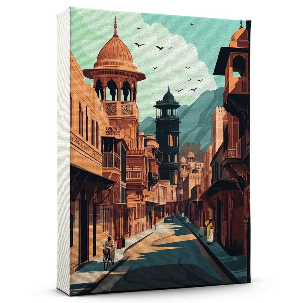 Peshawar Vintage Travel Canvass, Pakistan Canvas Wall Art, Peshawar ...
