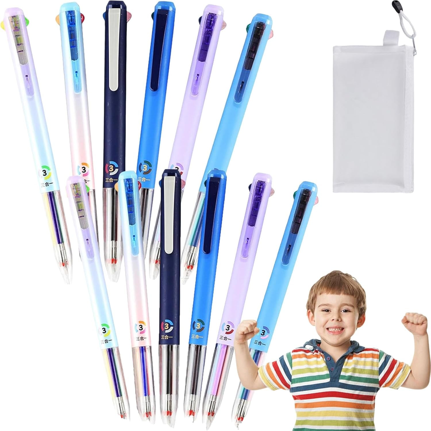 Peshoriadm 6 PCS Multicolor Pen, 4-in-1 18 Colors, 2025 New Upgrade ...