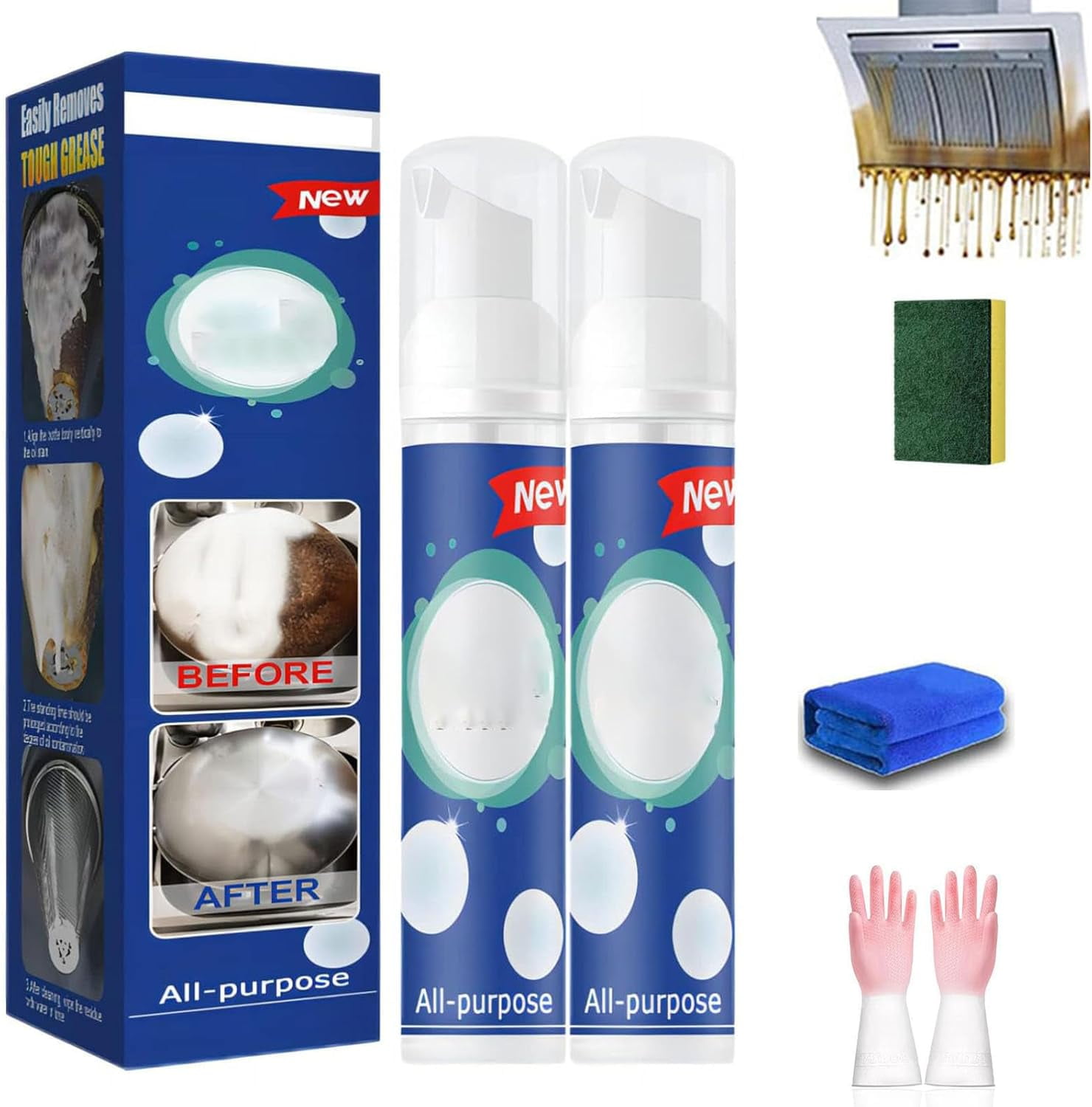 Peshoriadm, Peshoriadm Cleaning Spray, 2025 New Multifunctional Bubbler ...