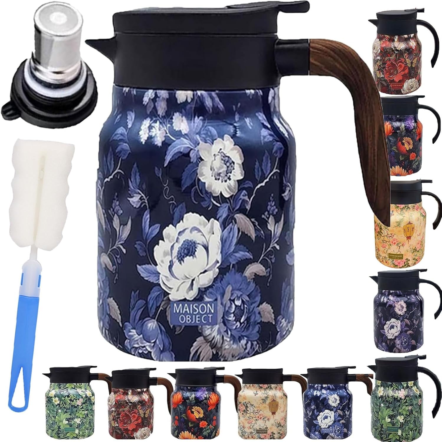 Peshoriadm Teapot, Peshoriadam Tea Thermos, Vintage Floral Pattern Tea ...
