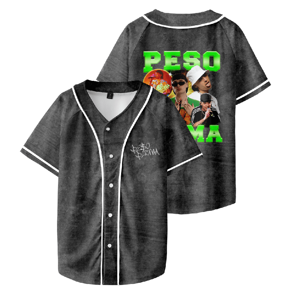 Peso Pluma Baseball Jersey Shirt Doble PP World Tour Merch Baseball ...