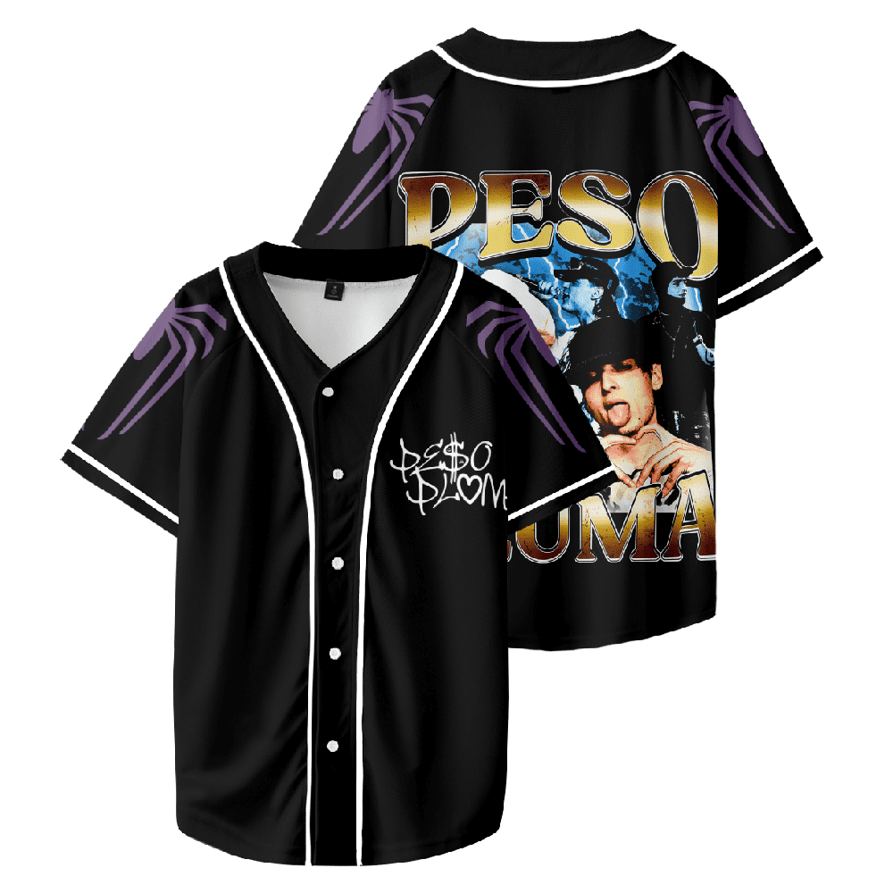Peso Pluma Baseball Uniform Singer Harajuku Streetwear Women Man ...