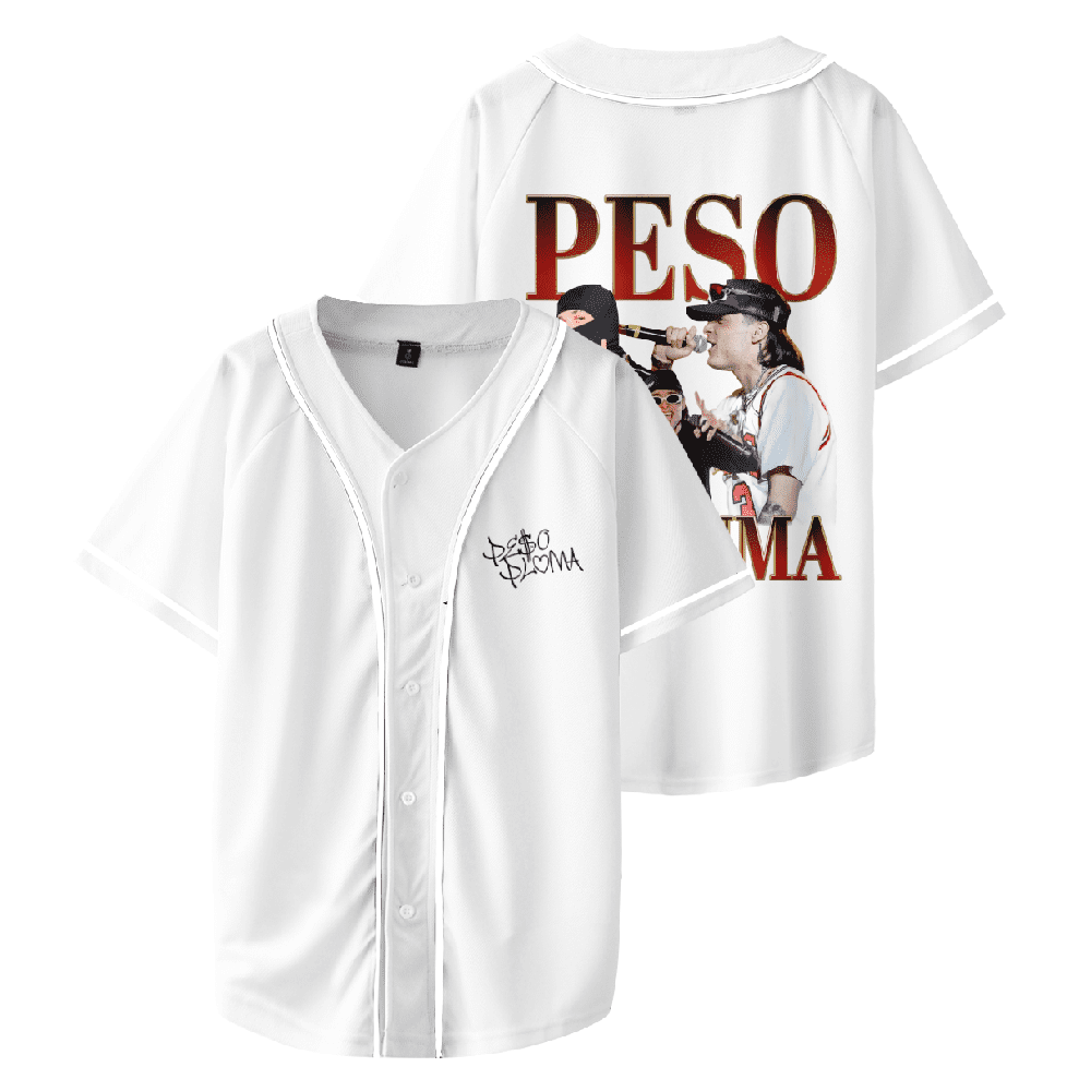 Peso Pluma Baseball Uniforms Merch 2023 New Album Genesis Tee Women Men ...
