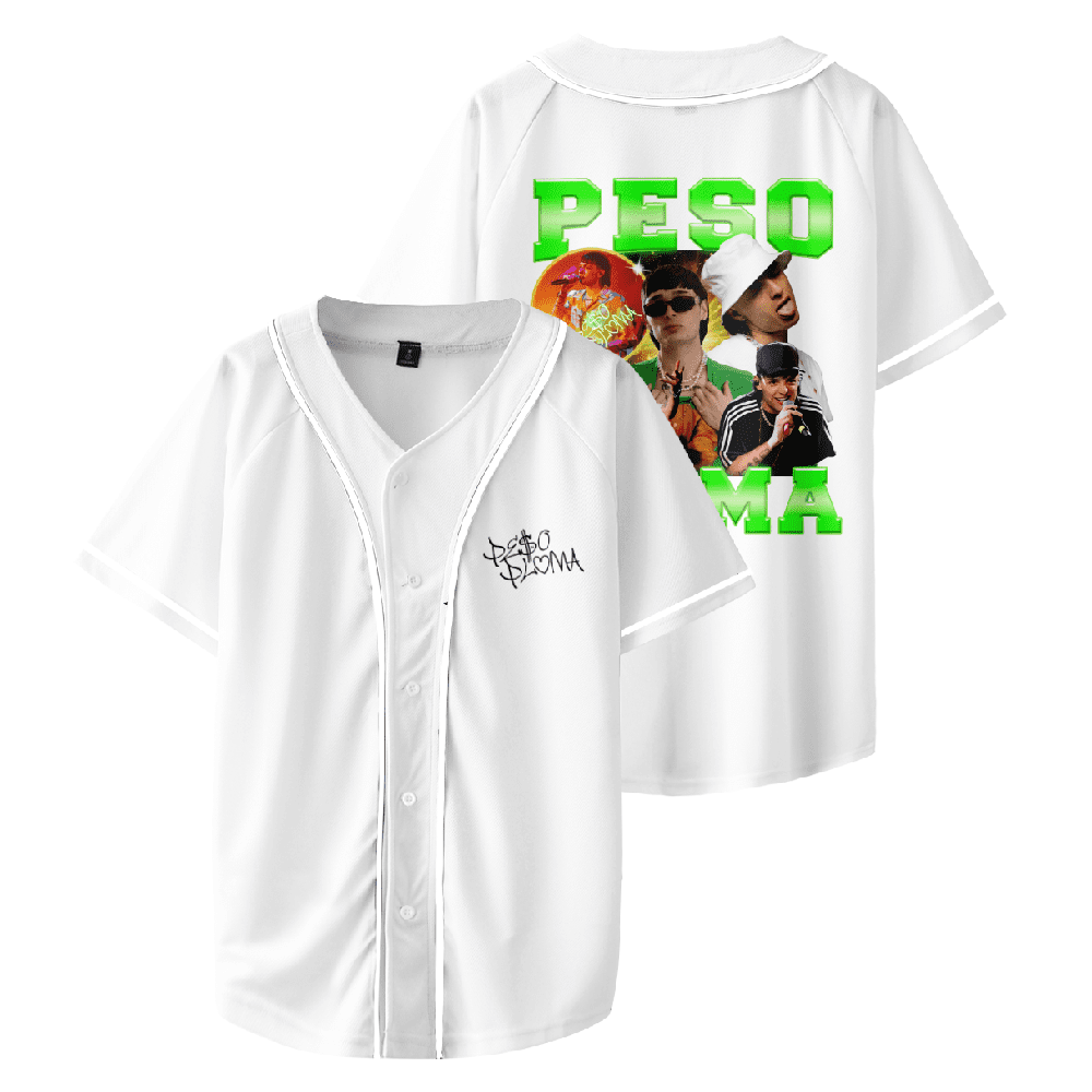 Peso Pluma Baseball Uniforms Merch 2023 New Album Genesis Tee Women Men ...