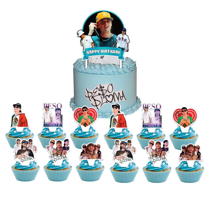 Peso Pluma Cake Topper CupcakeS Set Birthday Party Supplies Decoration ...