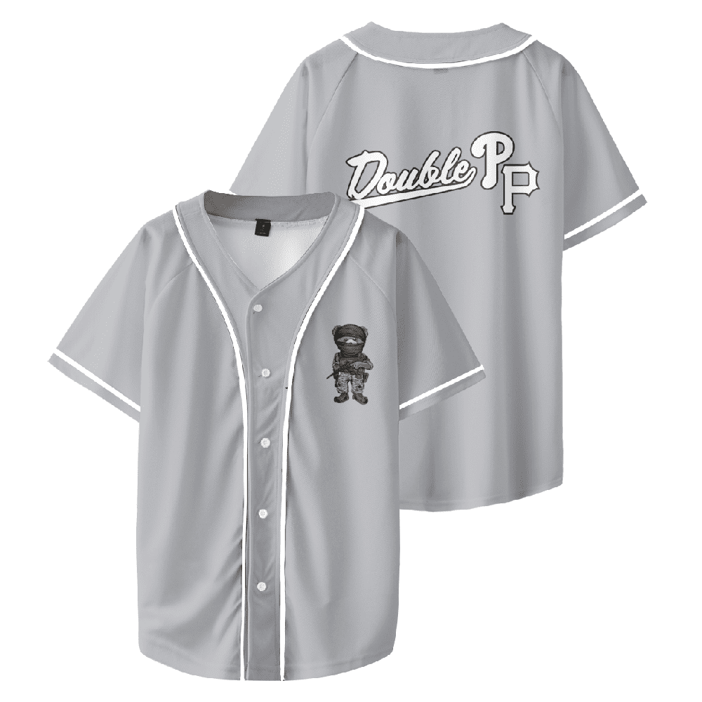 Peso Pluma Double PP Baseball Shirt Women Men Short Sleeve Casual ...