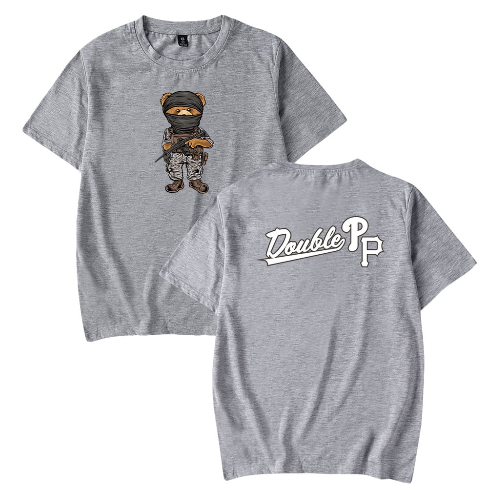 Peso Pluma Double PP Tour 2023 T-shirt Peso Bear Merch Crewneck Short ...