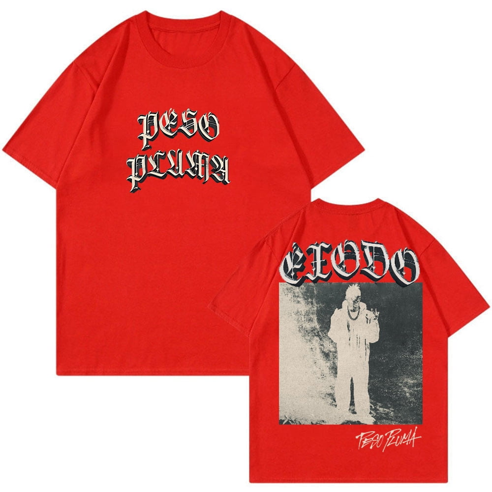 Peso Pluma Exodo Album Cover Tee Short Sleeve Cotton T-shirt Women Men ...