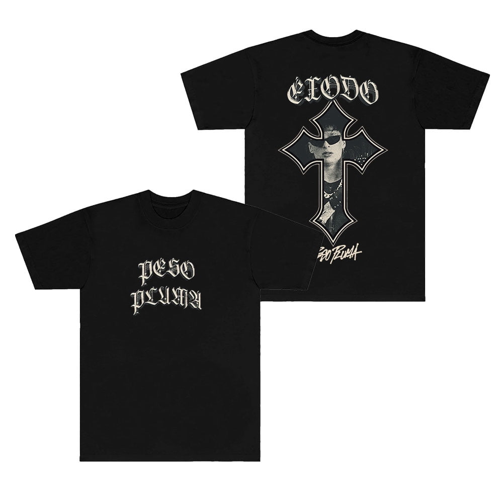 Peso Pluma Exodo Cross Tee Tour New Logo Merch Summer Women Men Fashion ...