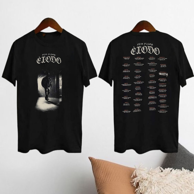 Peso Pluma Exodo Tour 2024 Shirt, Peso Pluma Fan Gift Shirt, Peso Pluma ...