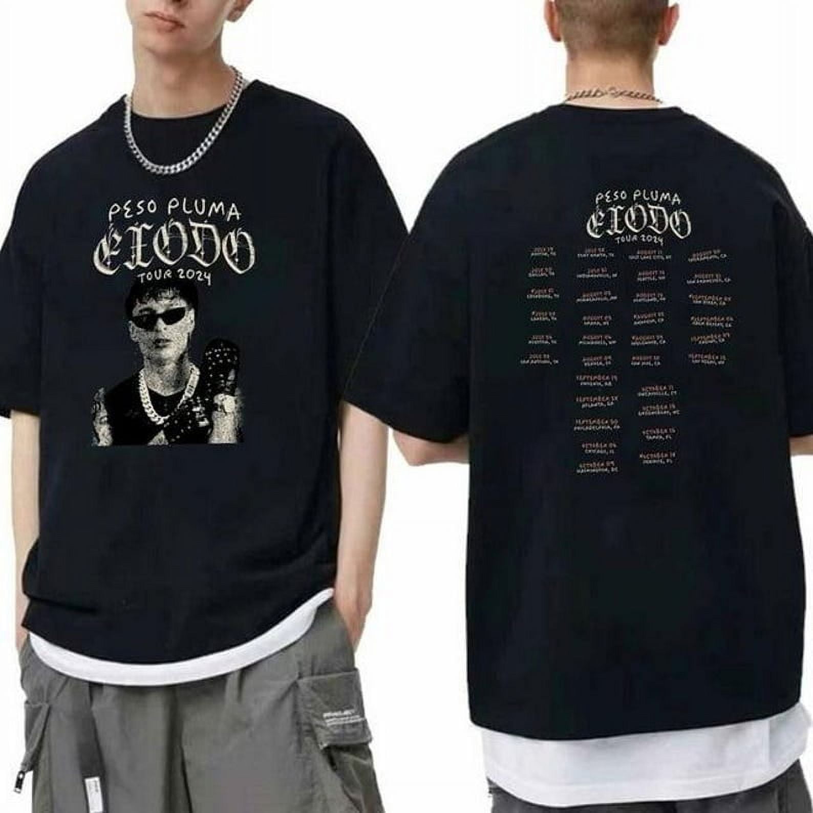 Peso Pluma Exodo Tour 2024 Shirt, Peso Pluma Merch, Exodo Tour 2024 ...